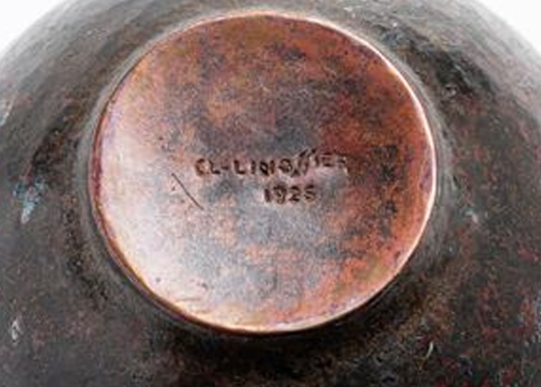 Estimation de prix et achat de votre vase dinanderie de Claudius Linossier.